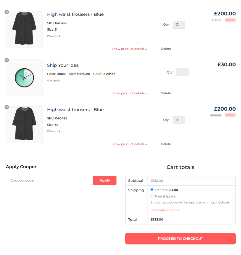 Cart Page – List Style Five – ShopLentor Templates Library
